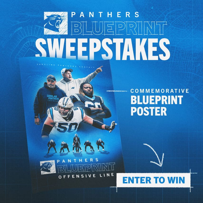 Panthers Blueprint: Offensive Line Autographed Poster Giveaway
