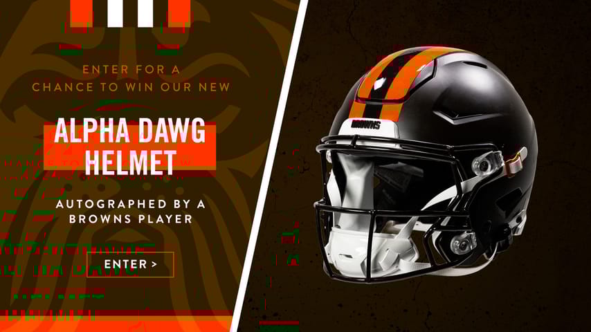 Browns Alpha Dawg Autographed Helmet Sweepstakes